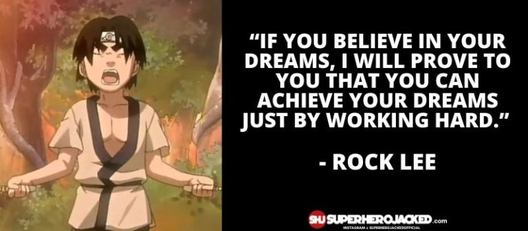 Top Ten Rock Lee Quotes: Best Rock Lee Motivational Quotes